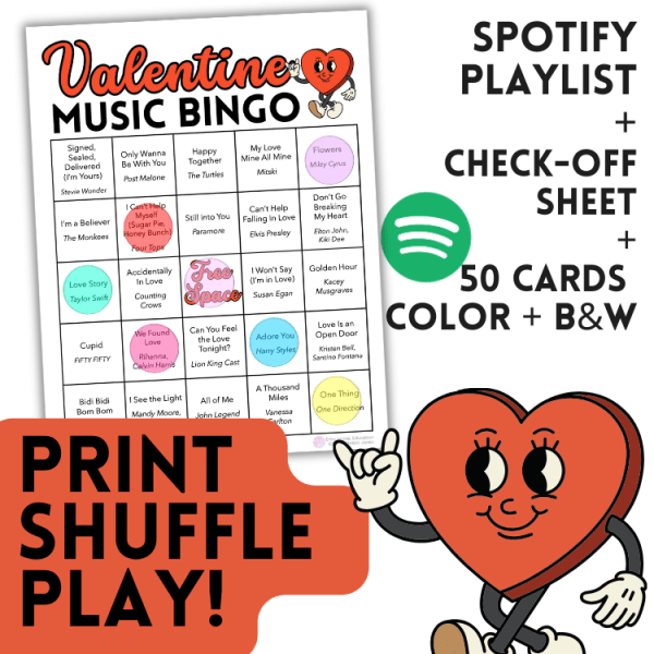 Valentine’s Day Music Bingo Game! Team building for staff meetings and ...