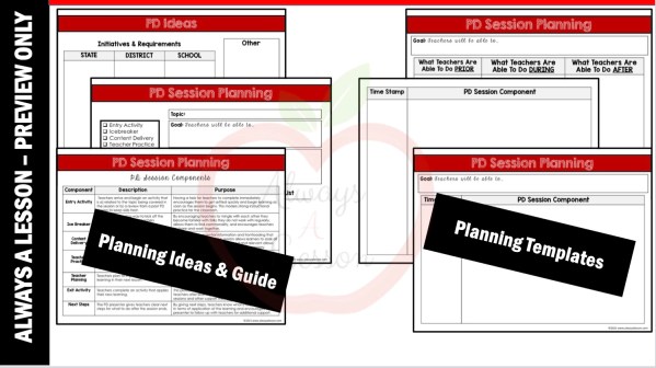 Professional Development [PD] Calendar & Planning Guide for Coaches ...