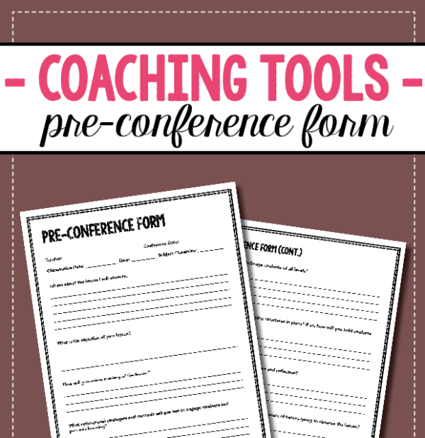 Pre-Conference Form for Teacher Observations – The Principal Exchange